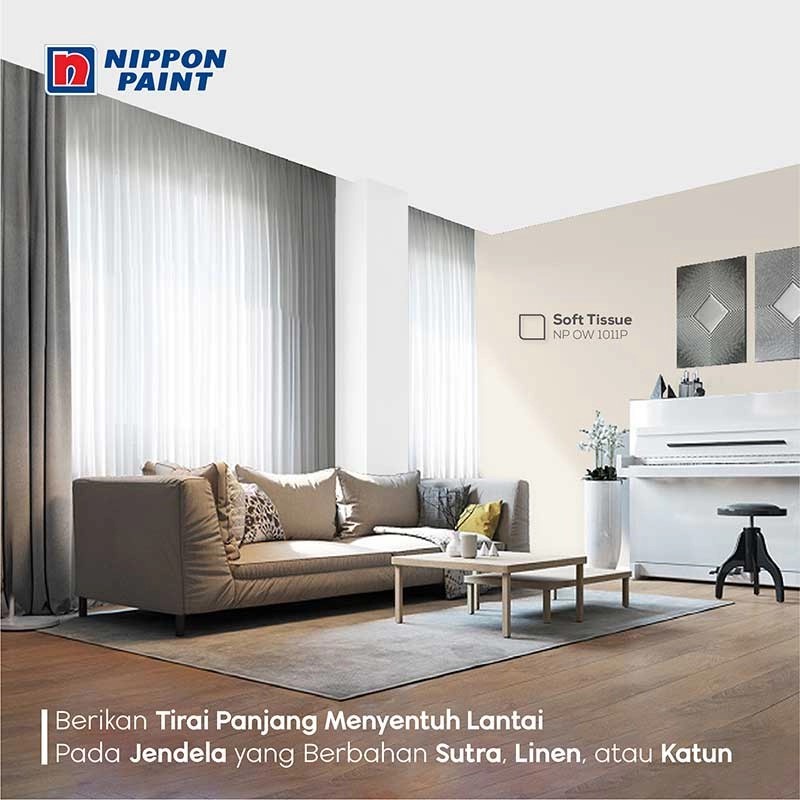 Jual CAT TEMBOK INTERIOR DAN EKSTERIOR NIPPON PAINT - SOFT TISSUE/OW1011P (PAIL) | Shopee Indonesia
