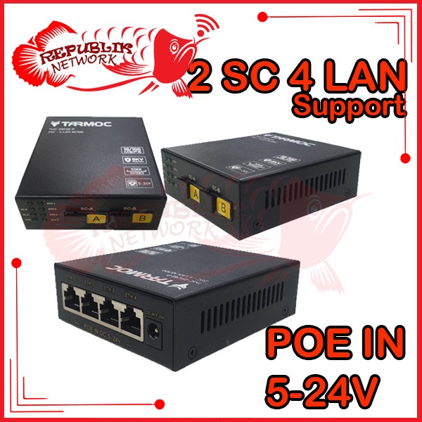 Jual Media Converter Ethernet Fiber Switch Fo 2 Sc 4 Lan 10/100 2Fo 4Lan | Shopee Indonesia