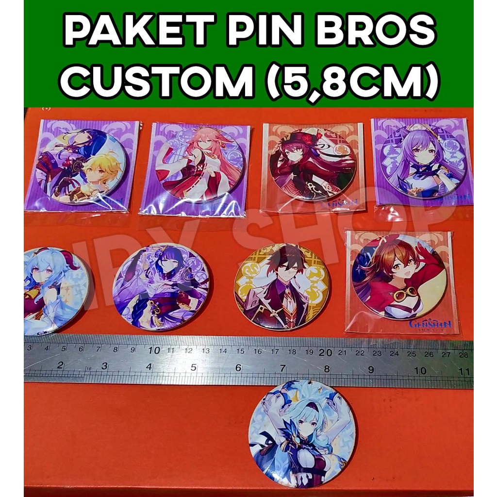 Jual PAKET PIN BROS CUSTOM MURAH LENGKAP Isi 10pcs UK5,8cm (BTS/EXO ...
