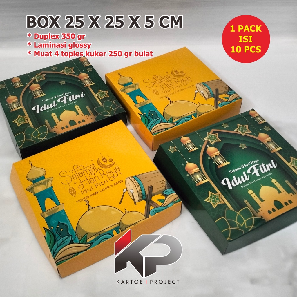 Jual 25x25x5 BOX KUKER isi 4 toples 250 gr , HAMPERS KUKER IDUL FITRI ...