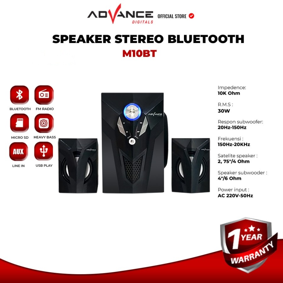 Jual Advance Speaker Multimedia Bluetooth M10BT | Shopee Indonesia