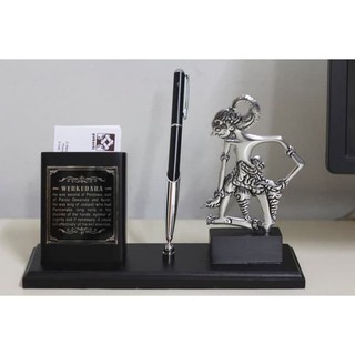 Jual Souvenir plakat hadiah Tempat pulpen dan kartu nama klasik dengan wayang Werkudara khas ...