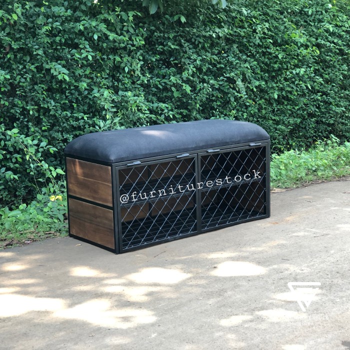 Jual KURSI BENCH MINIMALIS SOFA KURSI BENCH DAN RAK SEPATU 2 FUNGSI ...