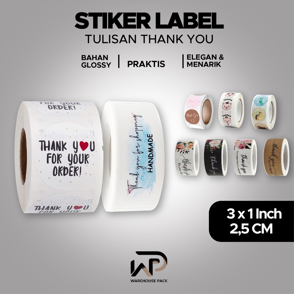 Jual 1 roll ( 500 pcs - 250 pcs ) Beberapa Varian Ukuran dan Isi Stiker ...
