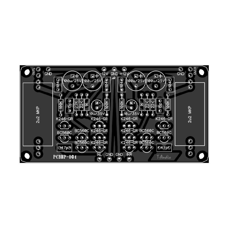 Jual T-Audio PCBBP-004 Stereo Buffer For Audio Amplifier Class-A ...