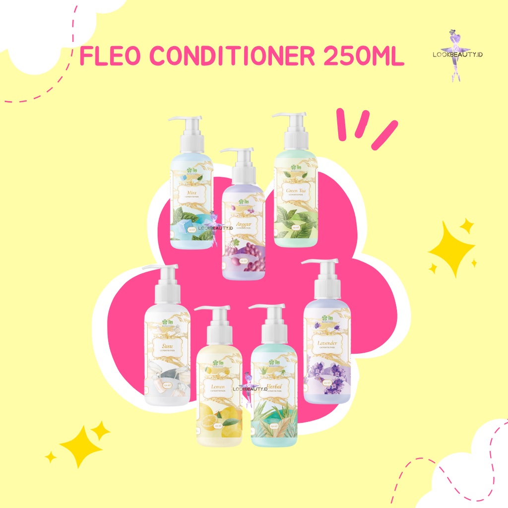 Jual | LB | Fleo Shampoo & Conditioner 250ml - Fleo Hair shampoo / Hair ...