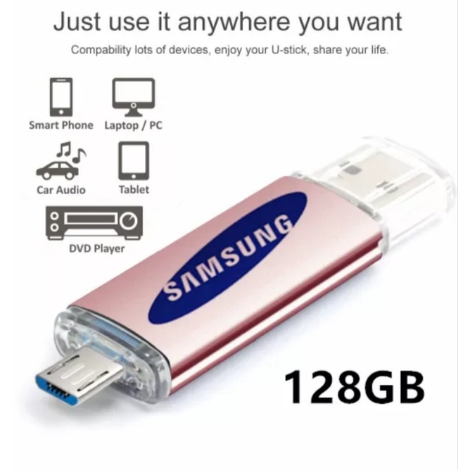 Jual Flashdisk OTG SAMSUNG USB 2.0 4GB 8GB 16GB 32GB 64GB 128GB Flash ...