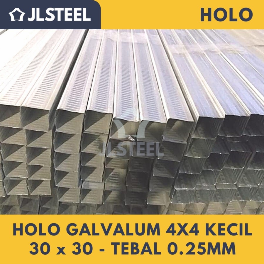 Jual JLSTEEL Besi Hollow Gypsum Galvalume 4x4 mini (0.25 mm) | Shopee Indonesia