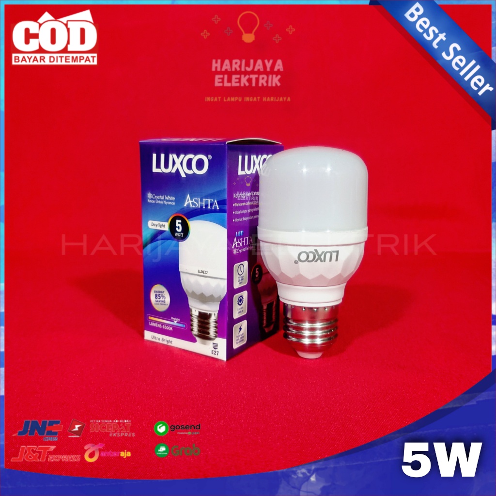 Jual LAMPU BOHLAM LED KAPSUL CAPSULE MURAH LUXCO ASHTA 5 WATT TABUNG HEMAT LISTRIK TUBE LAMP E27 ...