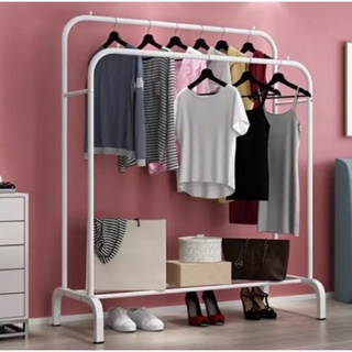 Jual EA Stand Hanger Double Pakaian Bahan Besi Rak Gantungan Baju ...