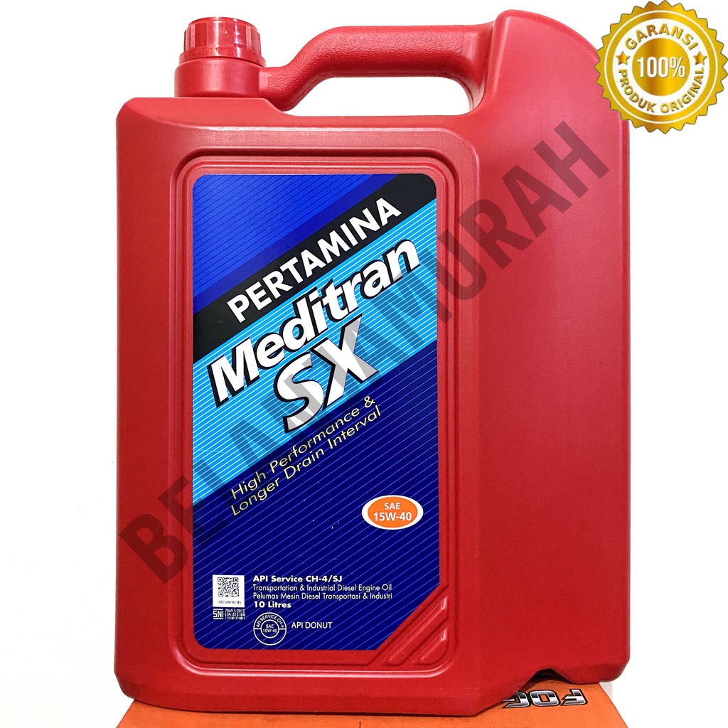 Jual Oli Mesin Diesel Pertamina Meditran SX 15w-40 API CH-4/SJ 10L / 10 Liter / Galon Asli 100% ...