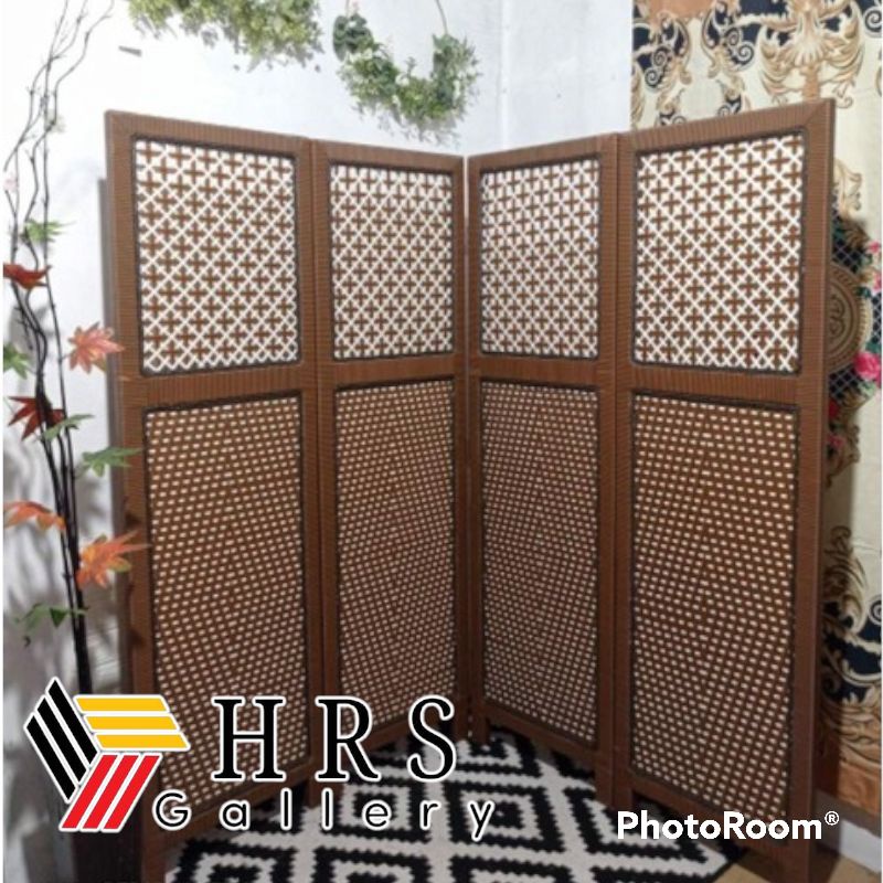 Jual (Ready stok)1 set isi 4 pintu Sketsel Rotan sintetis Partisi ...