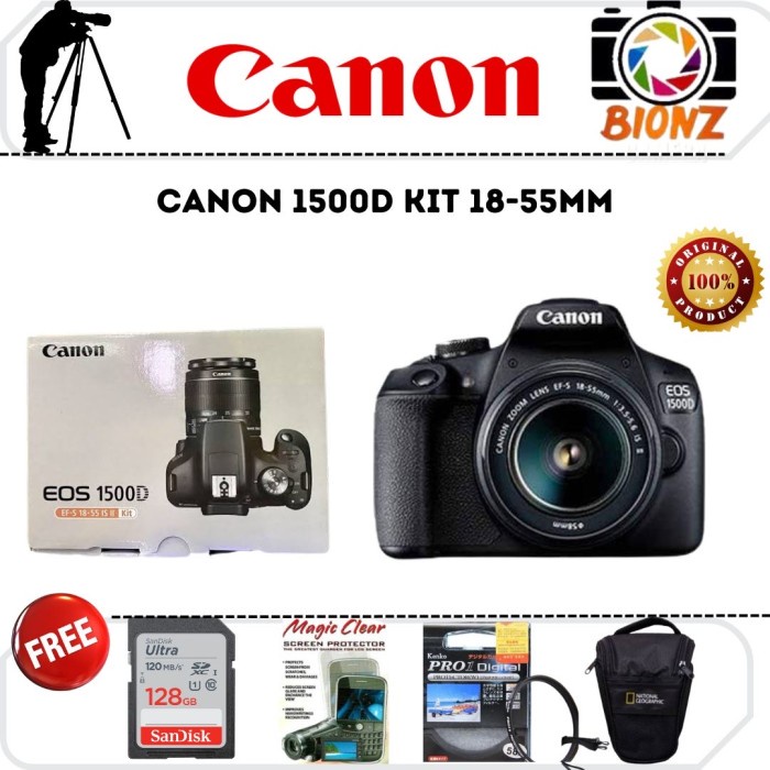 Jual CAMERA CANON 1500D KIT 18-55MM | Shopee Indonesia