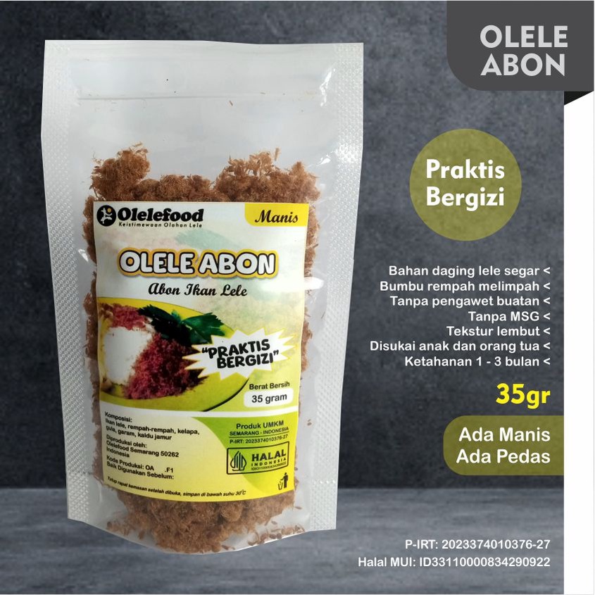 Jual OLELE ABON - Abon Ikan Lele 35 gram MPASI non MSG Abon Anak ...