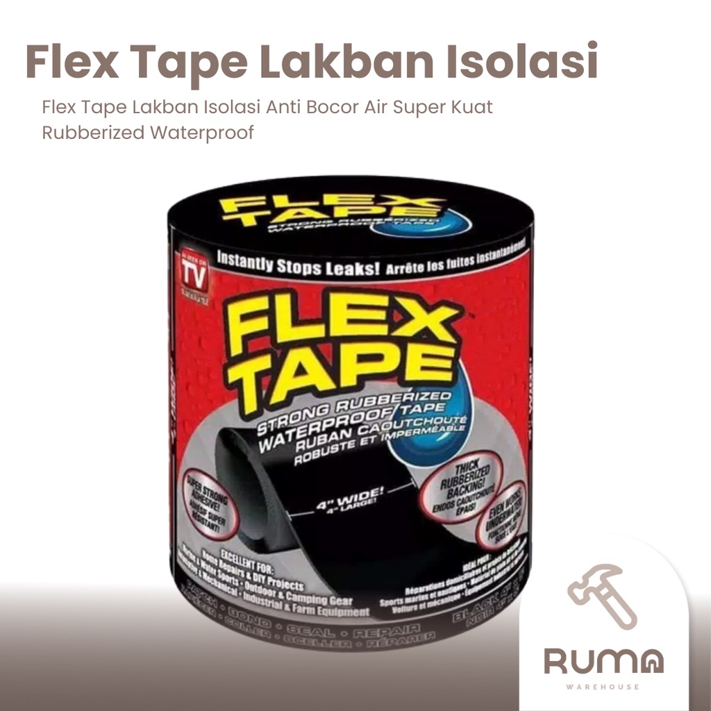 Jual Flex Tape Lakban Isolasi Anti Bocor Air Super Kuat Rubberized Waterproof | Shopee Indonesia
