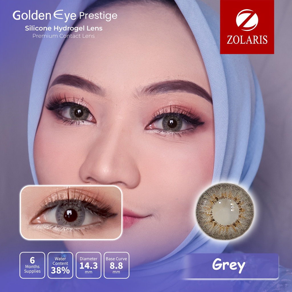 Jual SOFTLENS GOLDEN EYE PRESTIGE GREY 14.3mm (MINUS & NORMAL) - LENSA ...
