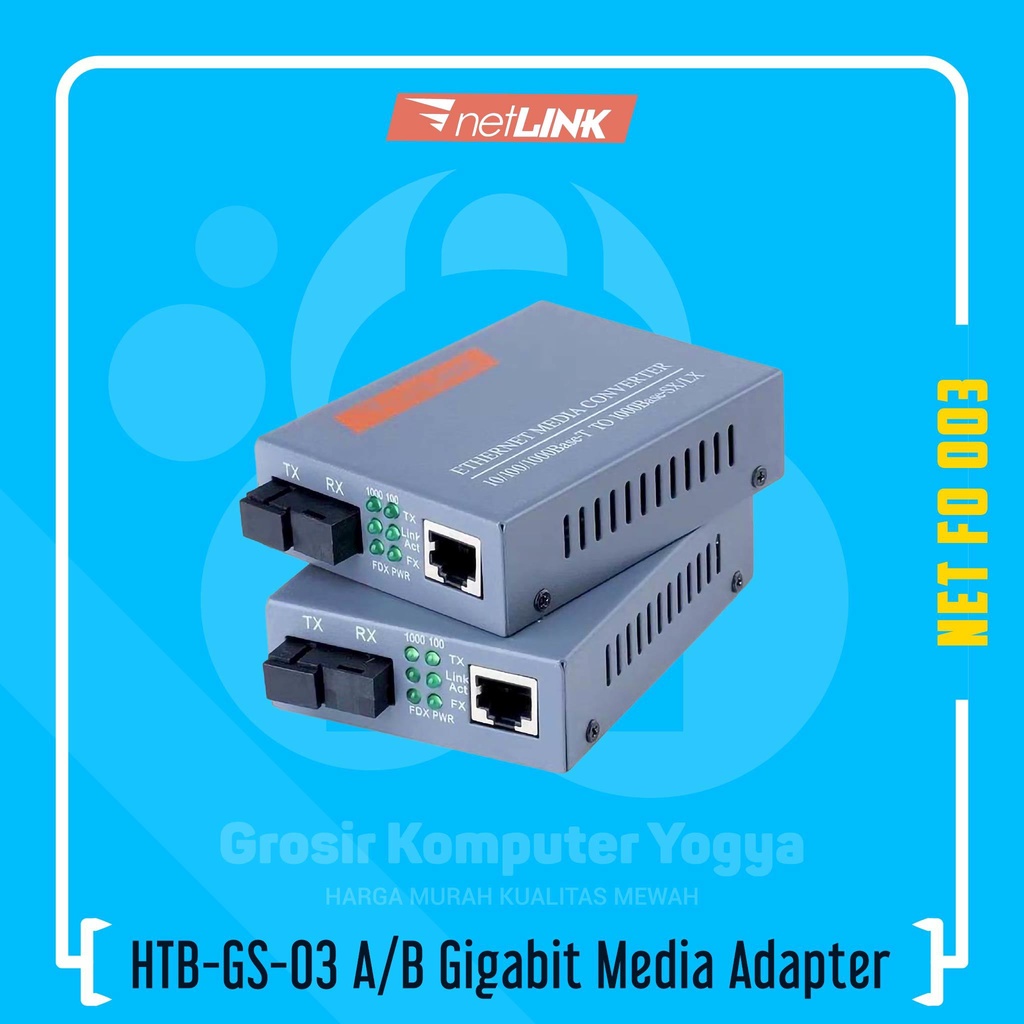 Jual NetLINK HTB-GS-03 A/B Gigabit Fiber Optic to LAN Media Converter | Shopee Indonesia