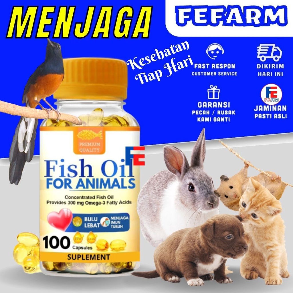 Jual MINYAK IKAN Kucing Anjing Vitamin Untuk Bulu Fish Oil Salmon Vit ...
