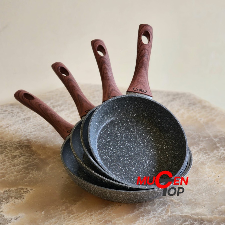 Jual CYPRUZ Fry Pan Marble Series / Wajan Anti Lengket 18, 20, 22, 24 cm | Shopee Indonesia