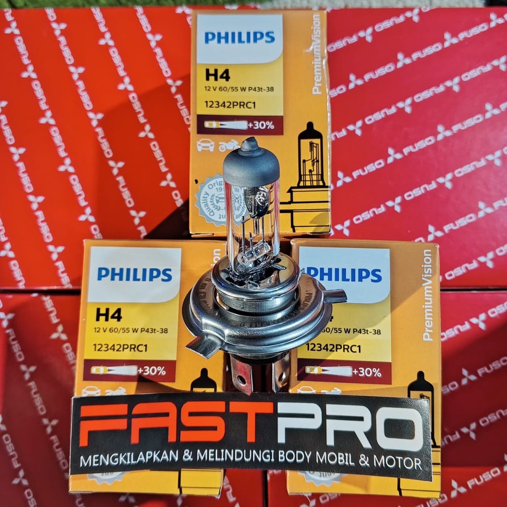 Jual BOHLAM LAMPU HALOGEN PHILIPS H4 12V 60/55W P43t-38 ORIGINAL INV2 | Shopee Indonesia
