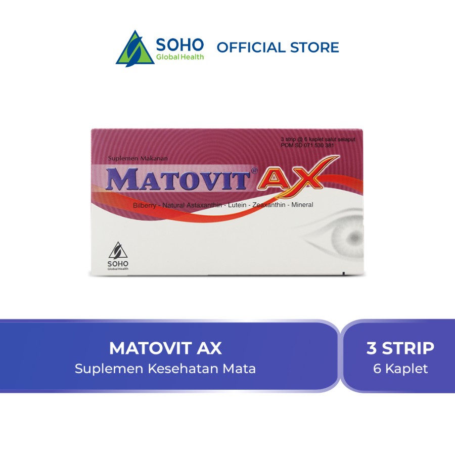 Jual Matovit AX Suplemen Membantu Memelihara Kesehatan Mata 3 Strip @6 ...