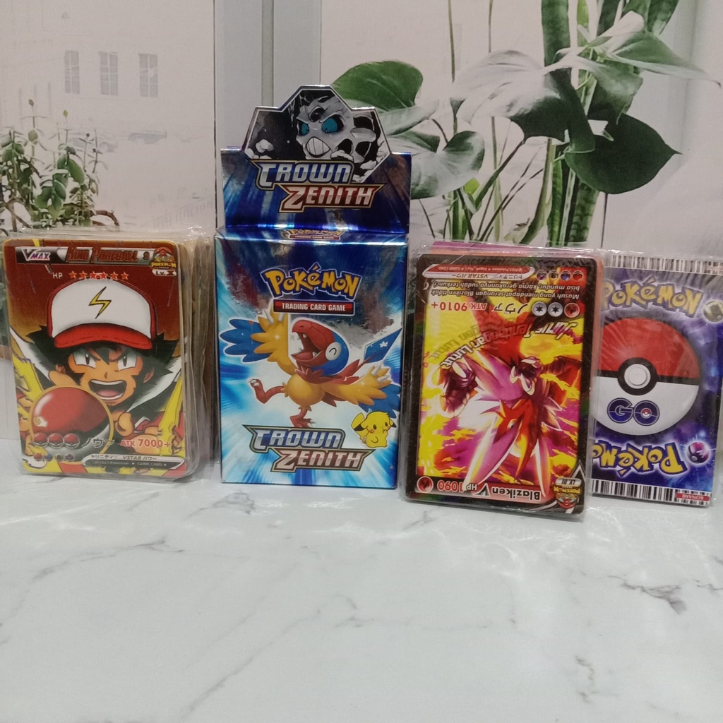 Jual 1 Pack Mainan Kartu Koleksi Karakter Pokemon / Kartu Pokemon Gold ...