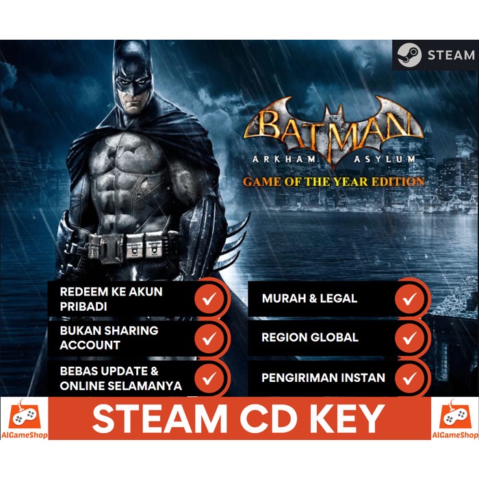 Jual Batman Arkham Asylum GOTY Original PC Games Steam | Shopee Indonesia