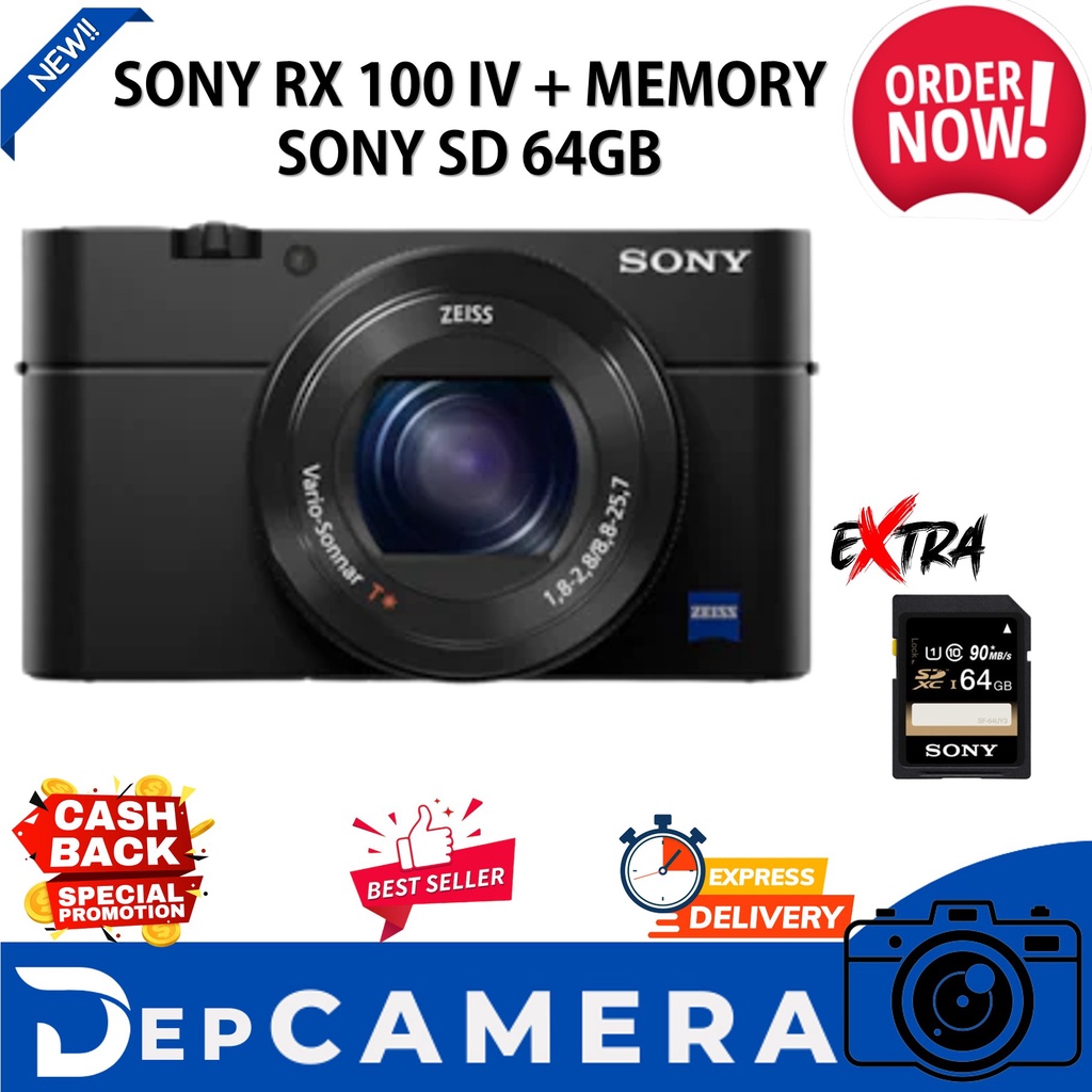 Jual SONY RX 100 IV + MEMORY SONY SD 64GB | Shopee Indonesia