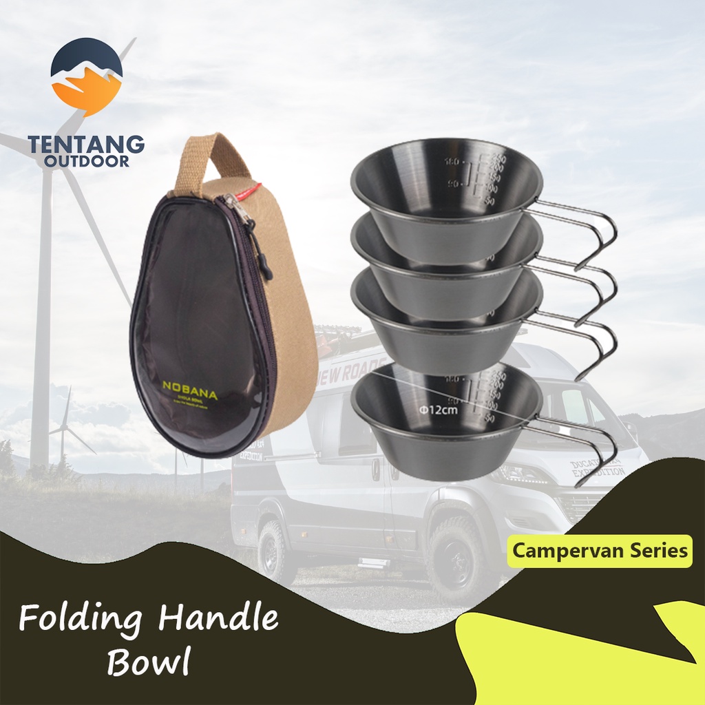Jual Mangkuk Gantung Lipat Stainless Steel Portable Nesting Camping ...