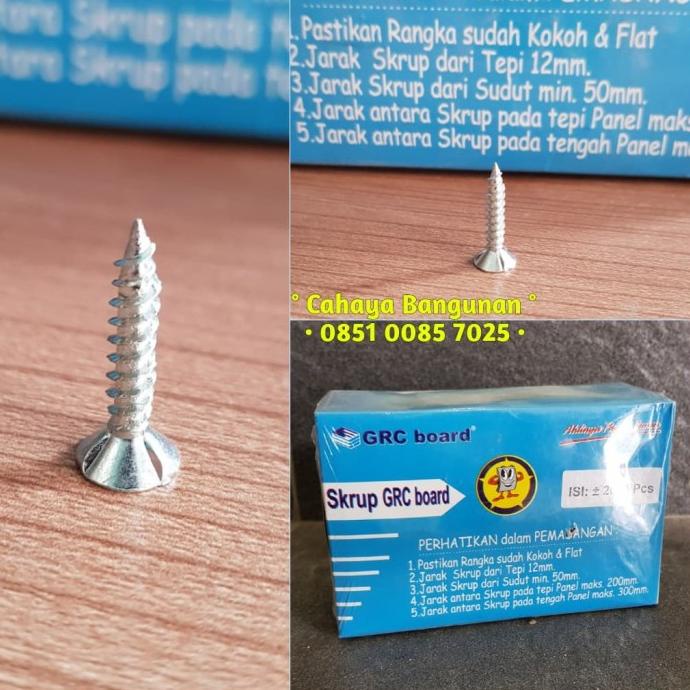 Jual SKRUP Sekrup Baut GRC Kalsi BOARD Sirip Kuping 1 Dus Biru 1Dus ...