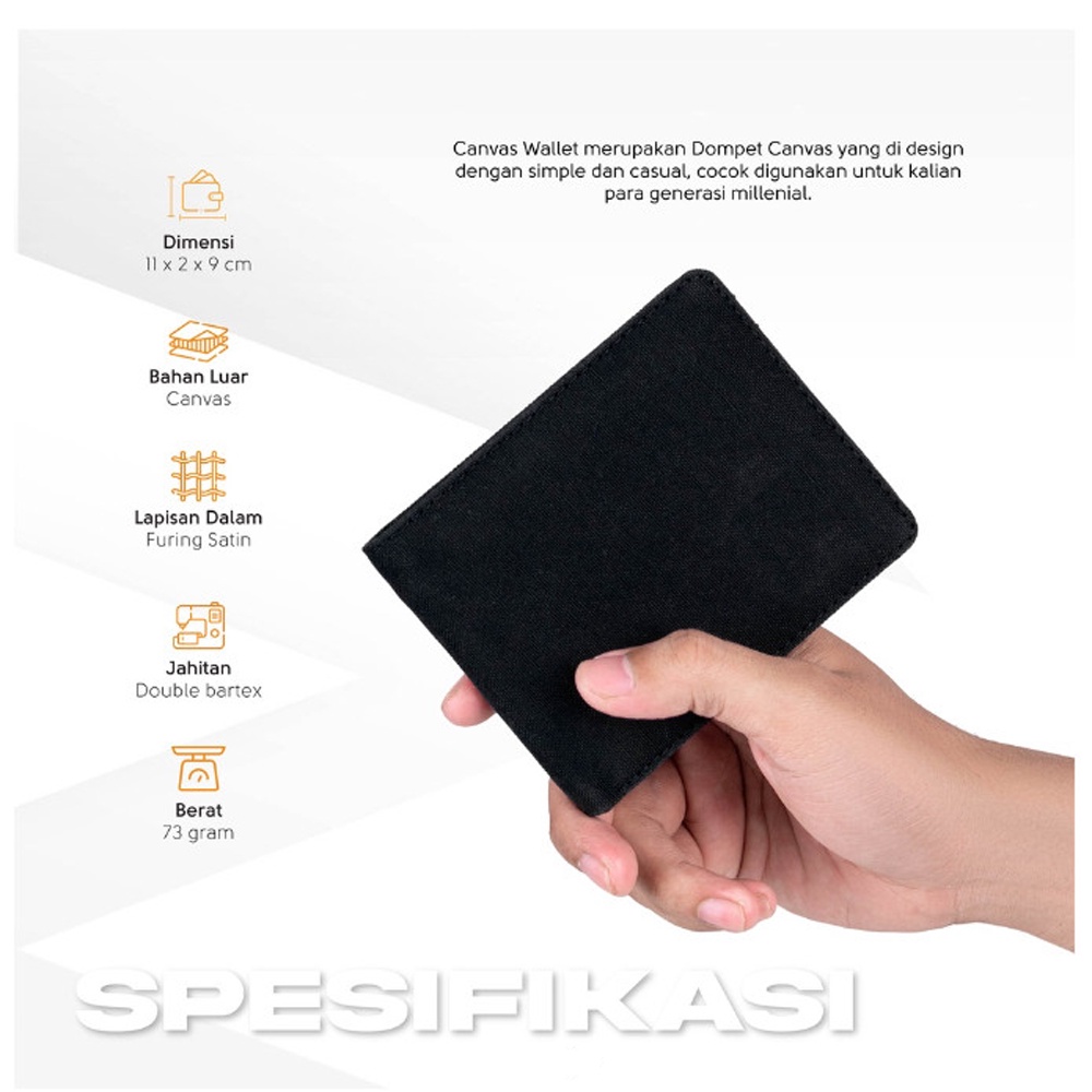 Jual SHOPEE 9.9 SUPER SALE!! Dompet Kanvas Pendek Lipat Dua Dompet ...