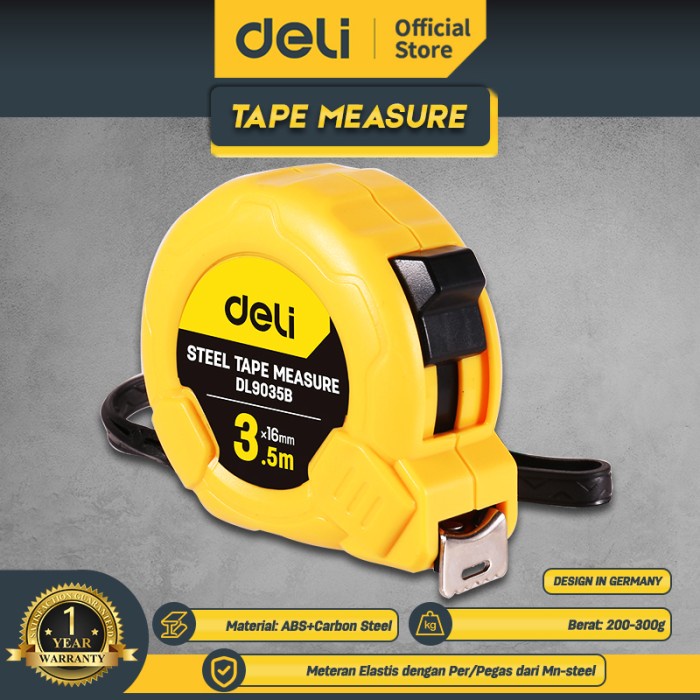 Jual Deli Measuring Tape / Meteran Tukang 5 Meter Dengan Pisau Metrik ...
