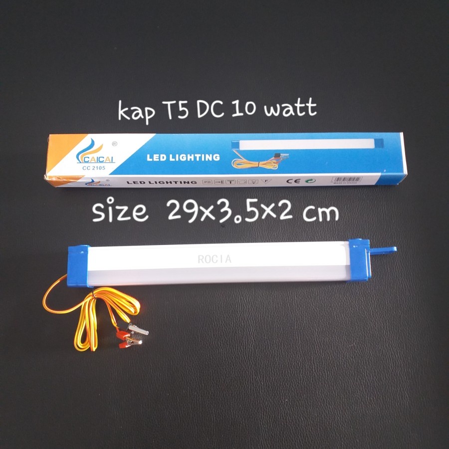 Jual Kap T5 DC 12V 6 watt Putih / Lampu LED DC Aki Accu 30cm Lampu ...