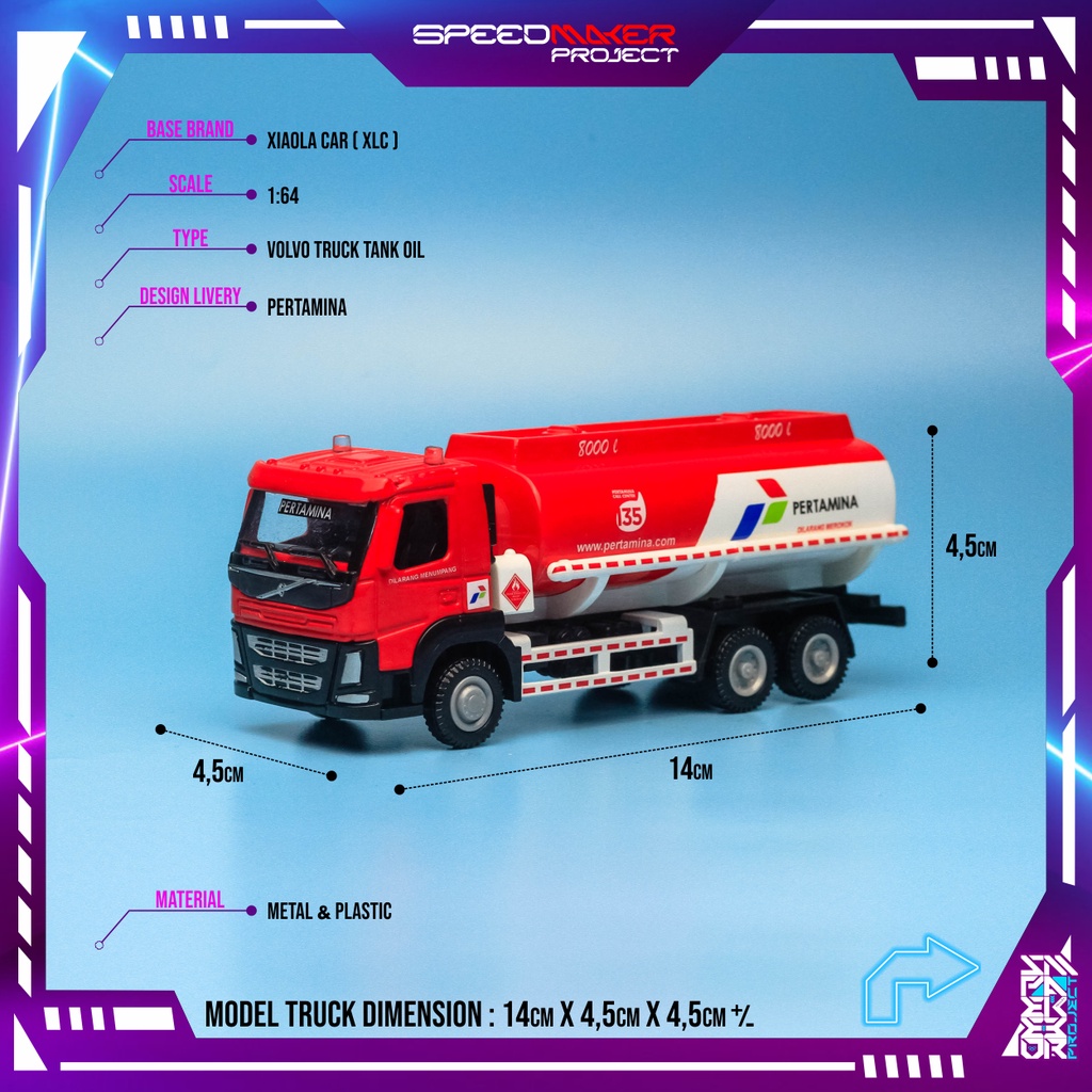 Jual XLC Custom Volvo Truck Tangki Pertamina Diecast Miniatur Replika ...