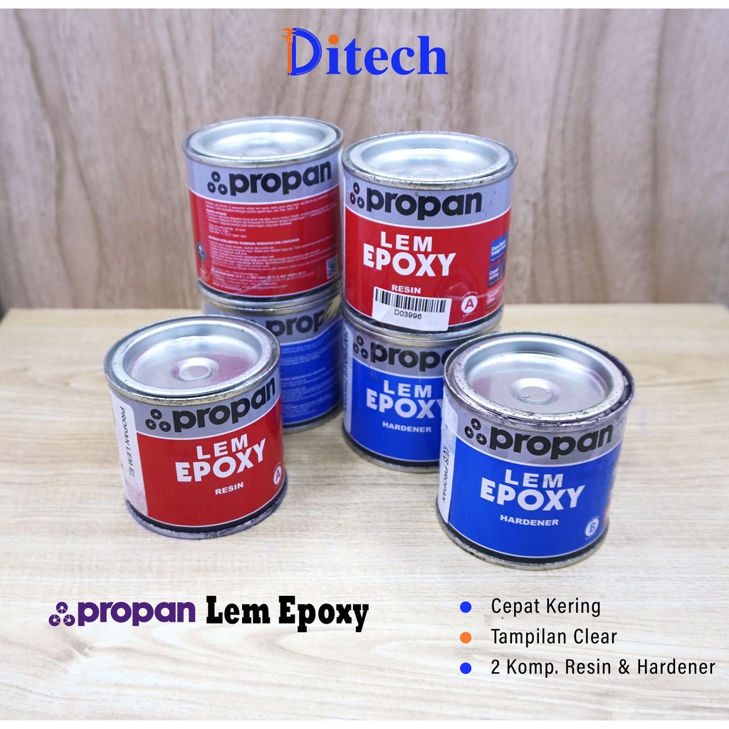Jual Lem Epoxy Propan 340 Gram - 2 Komponen / Resin + Hardener [SET ...