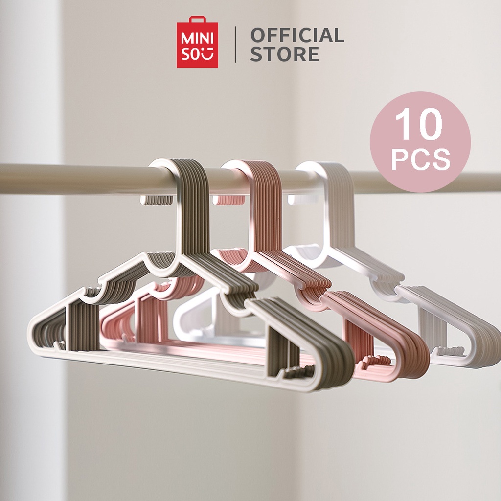 Jual MINISO - Gantungan Baju Hanger Baju 10pcs Hanger Baju Dewasa 40cm ...