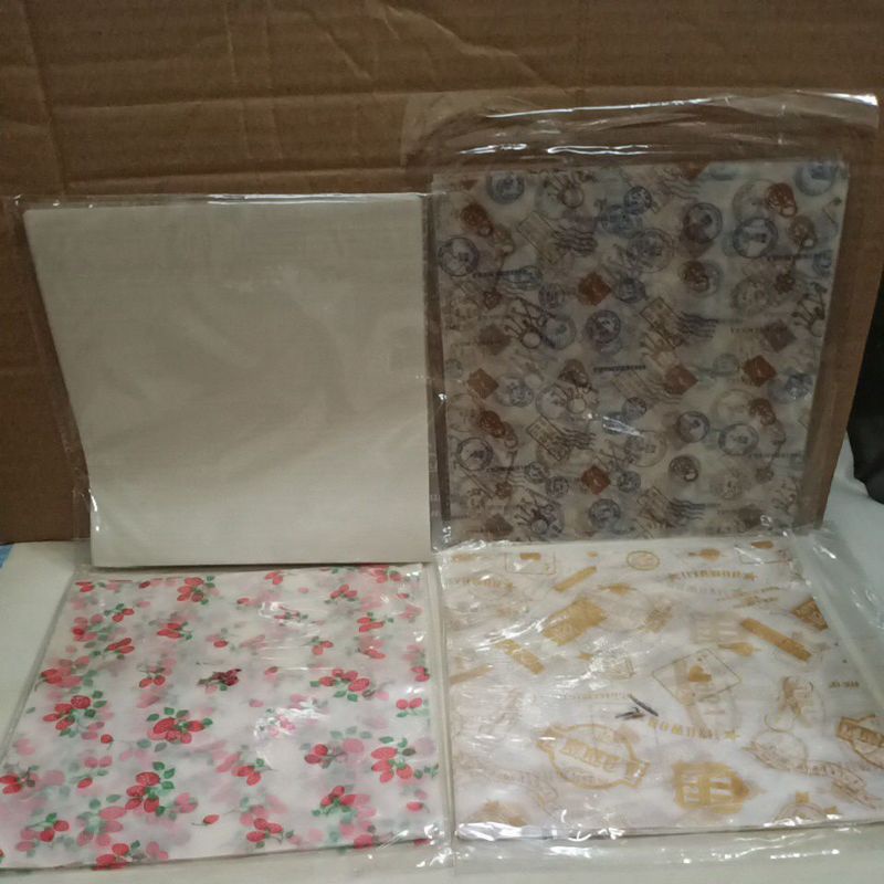 Jual Wax Paper Motif / Baking Paper Kertas Roti Sandwich 50 pcs ...