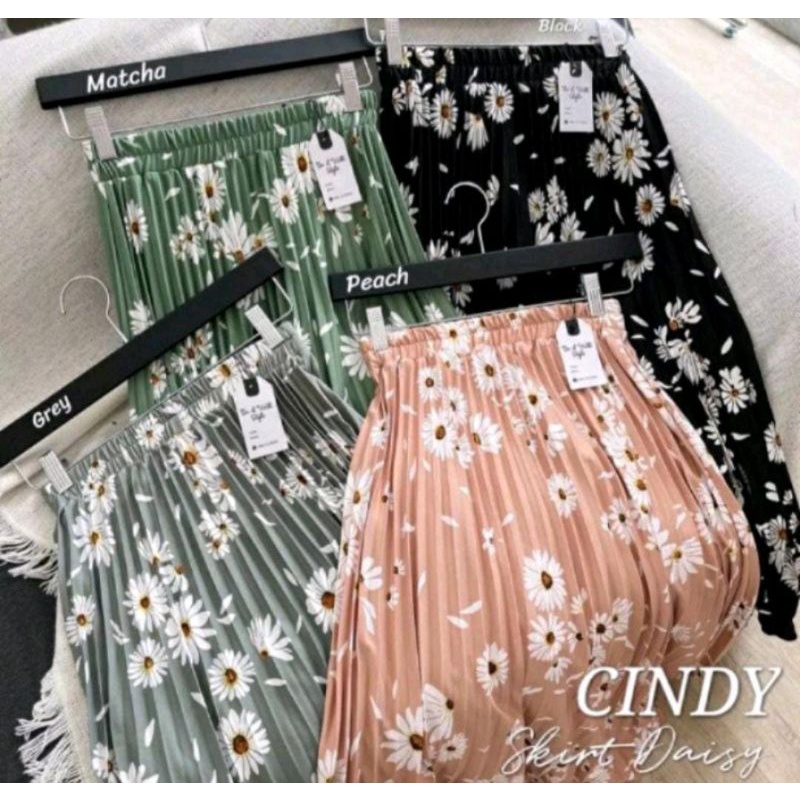 Jual Rok plisket korean style motif bunga | Shopee Indonesia