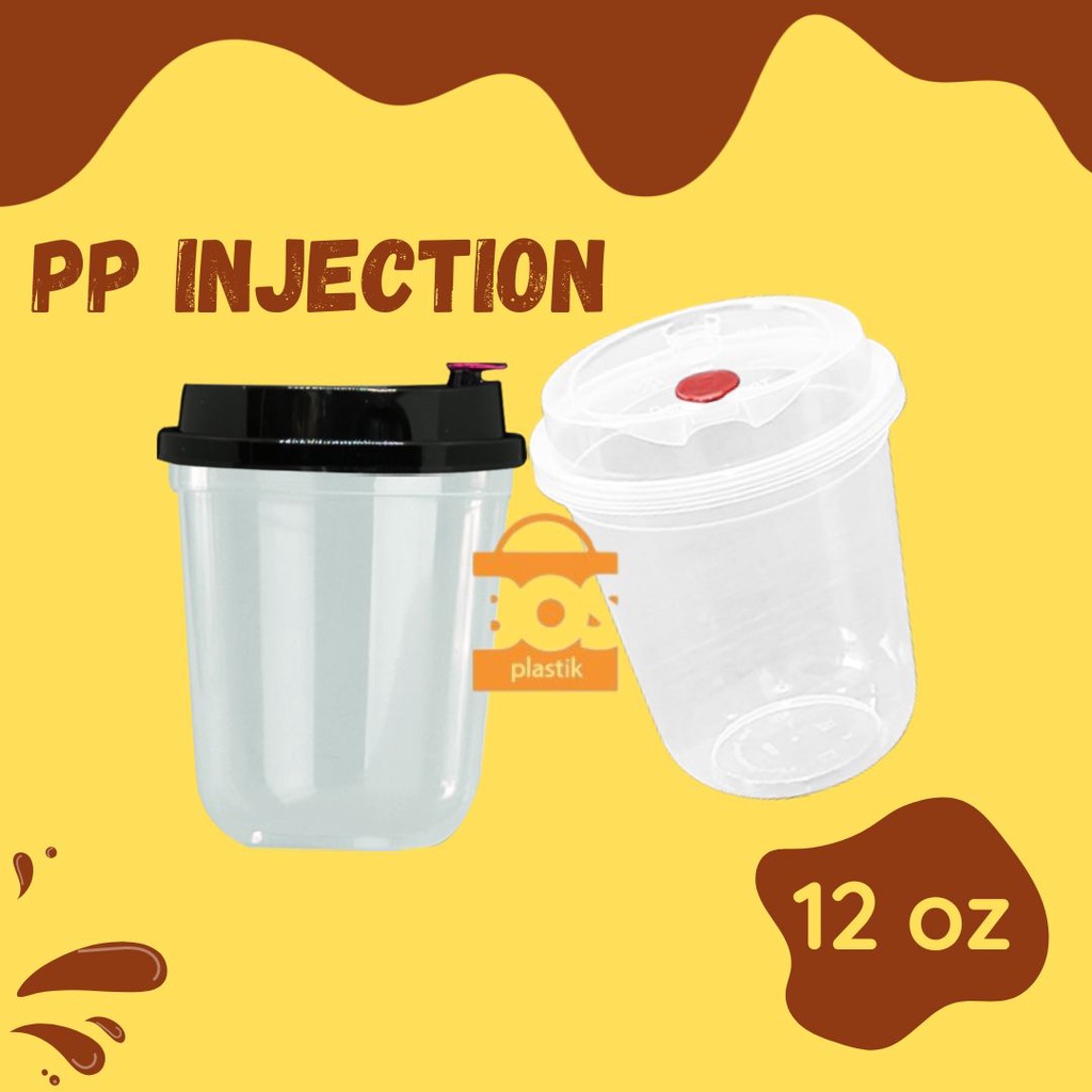 Jual CUP PP INJECTION OVAL 12 Oz 380ml PER 25 PCS | Shopee Indonesia