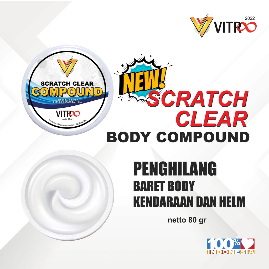Jual Vitroo Kompon Penghilang Baret Lecet Body Poles Scratch Clear ...