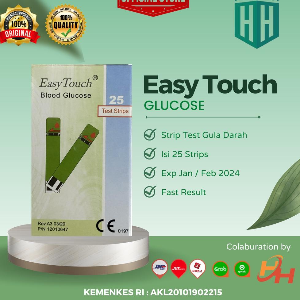 Jual TREN TERBARU EASYTOUCH Strip Alat Cek dan Tes Gula Darah isi ...