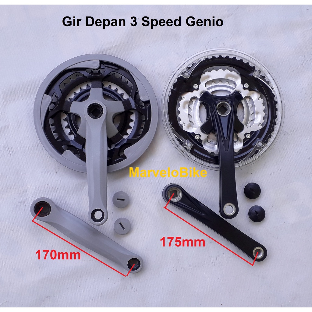 Jual Crank Gir Depan Sepeda MTB Federal Balap 3 Speed 28-38-48T Genio ...