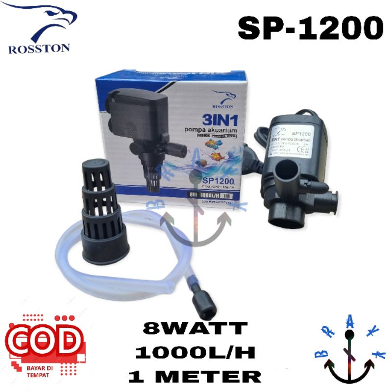 Jual Mesin Pompa Aquarium Power Head Filter Rosston SP 1200 BEST SELLER ...