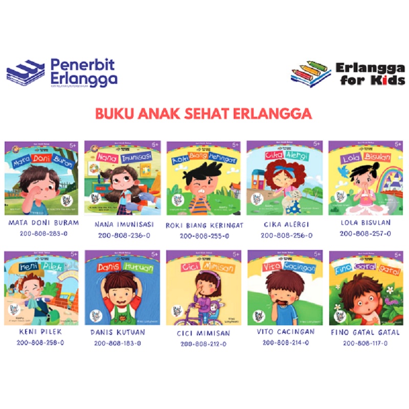 Jual [Erlangga Official] Buku Cerita Anak Bergambar: Sehat For Kids ...