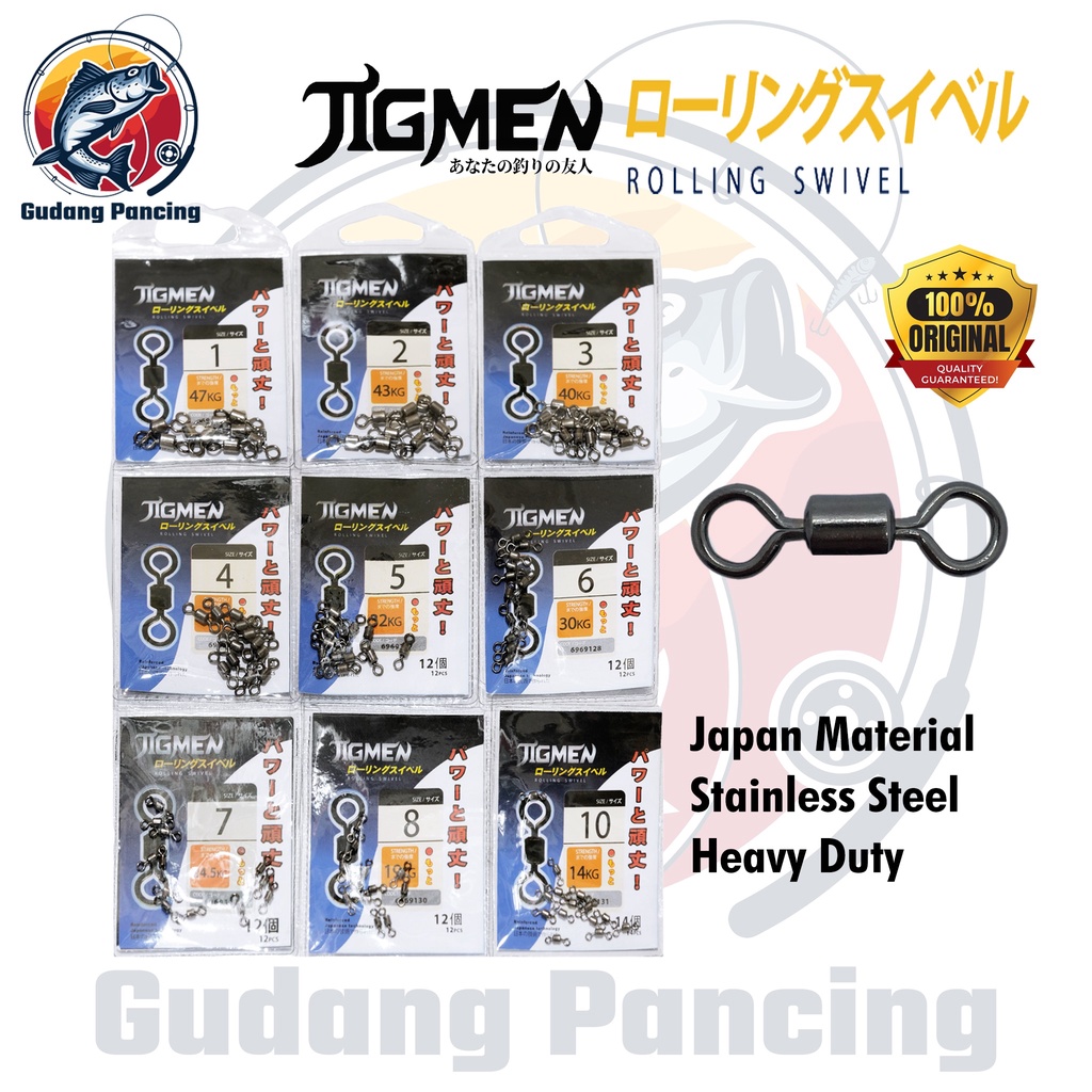 Jual JIGMEN Kili Kili Pancing Rolling Swivel terbuat dari Stainless ...