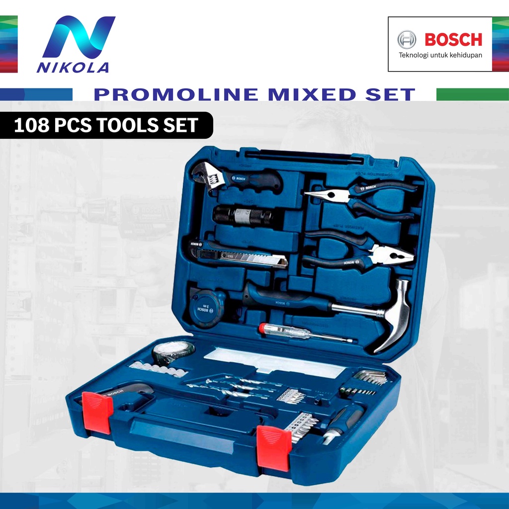 Jual Bosch 108 Tool Kit Multi Complete Set BOSCH Toolkit 108 Pcs Mixed Set 108 Multifunction ...