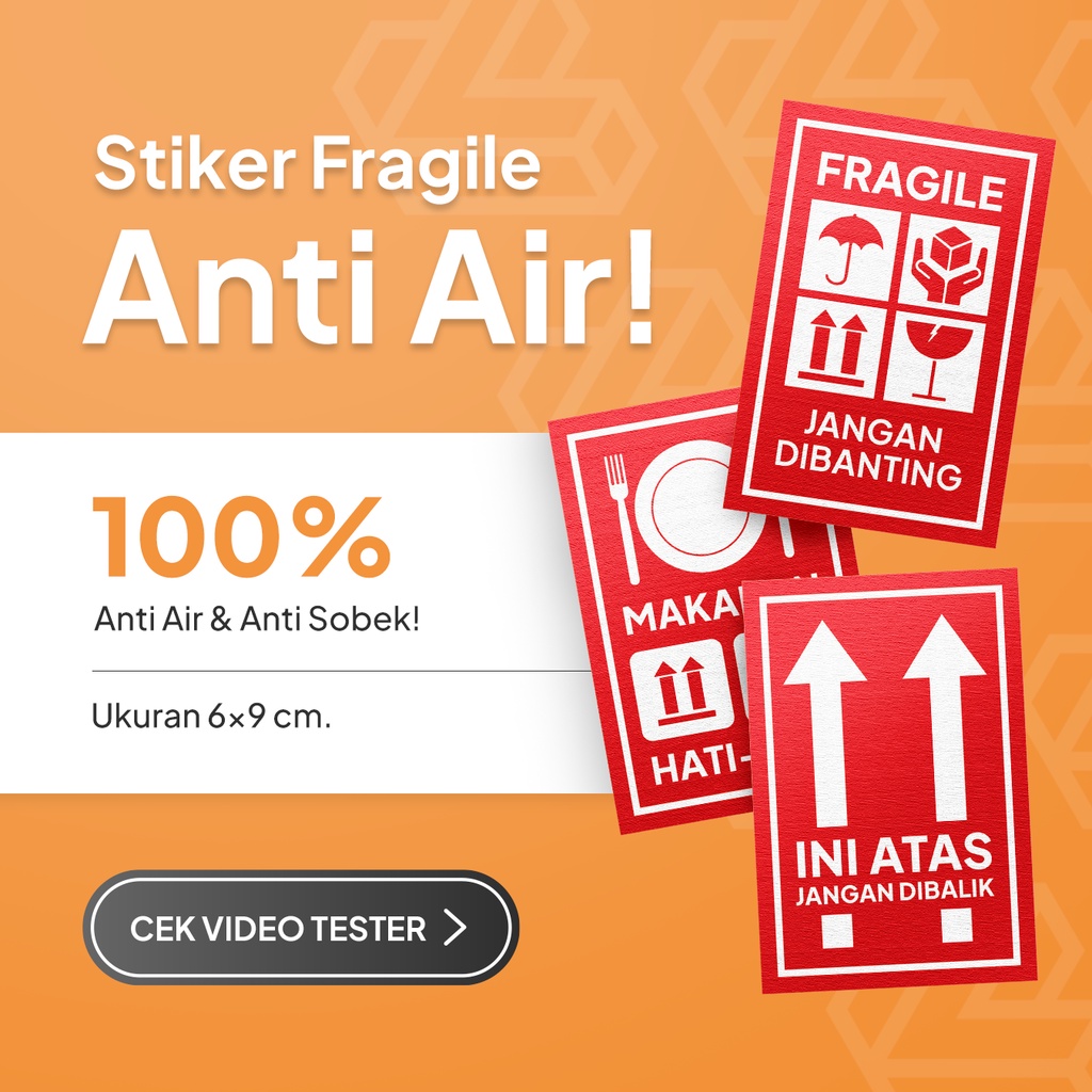 Jual Sticker Fragile Anti AIr - Stiker Fragile Anti Air - Label ...