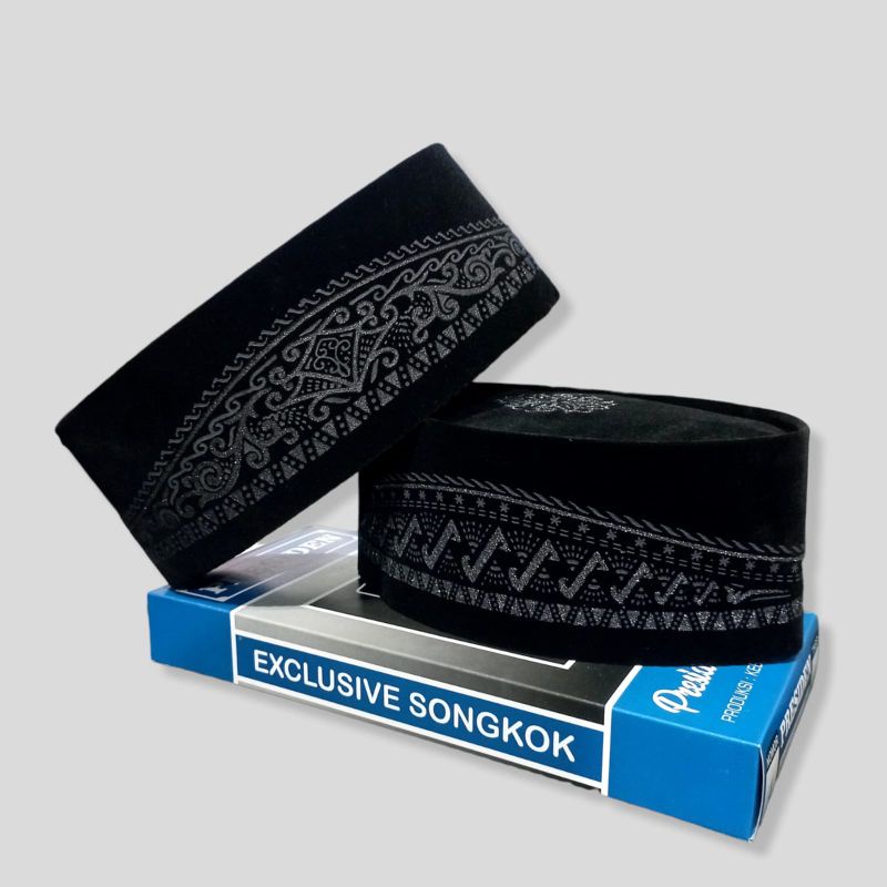 Jual KOPIAH HITAM PECI SONGKOK MOTIF BATIK EXCLUSIVE ORIGINAL MURAH ...