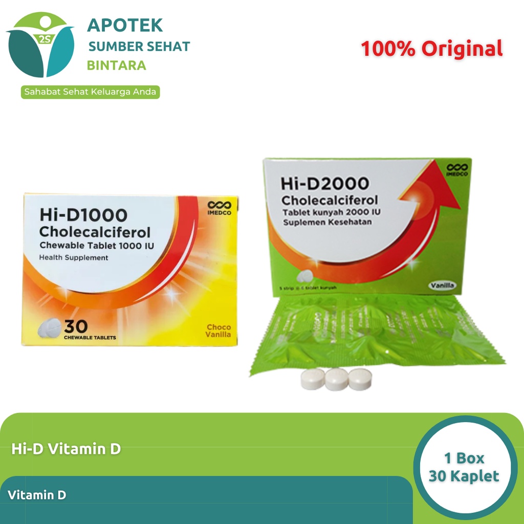 Jual Hi D Vitamin D 1 Box 30 Tablet | Shopee Indonesia