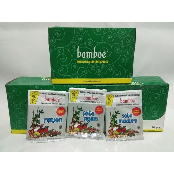 Jual (20 sachet x 1 box) BAMBOE BOX Bumbu Bamboe Bambu Original Putih ...